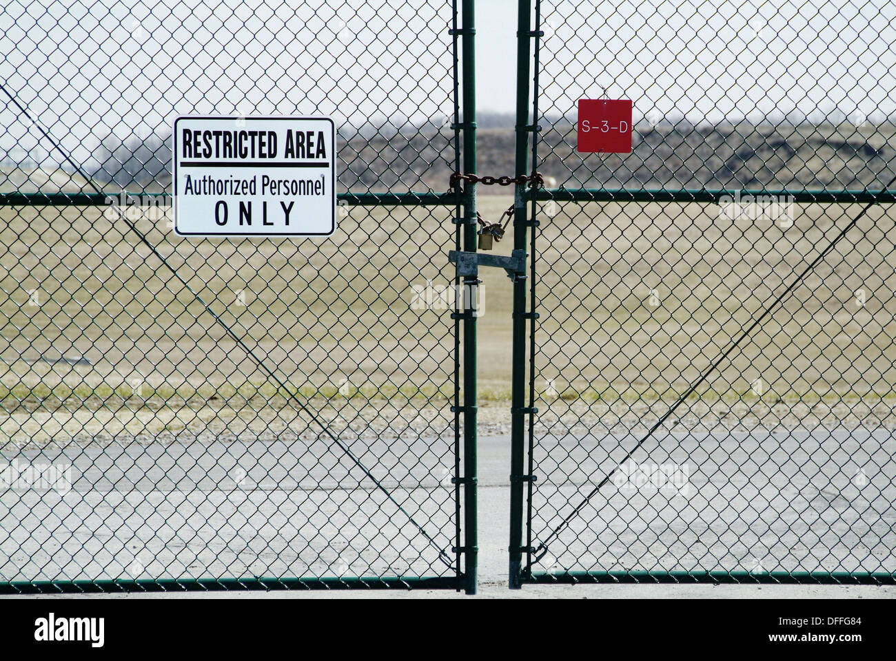 Airport Restricted Area Warning Sign Stock Photos & Airport Restricted ...