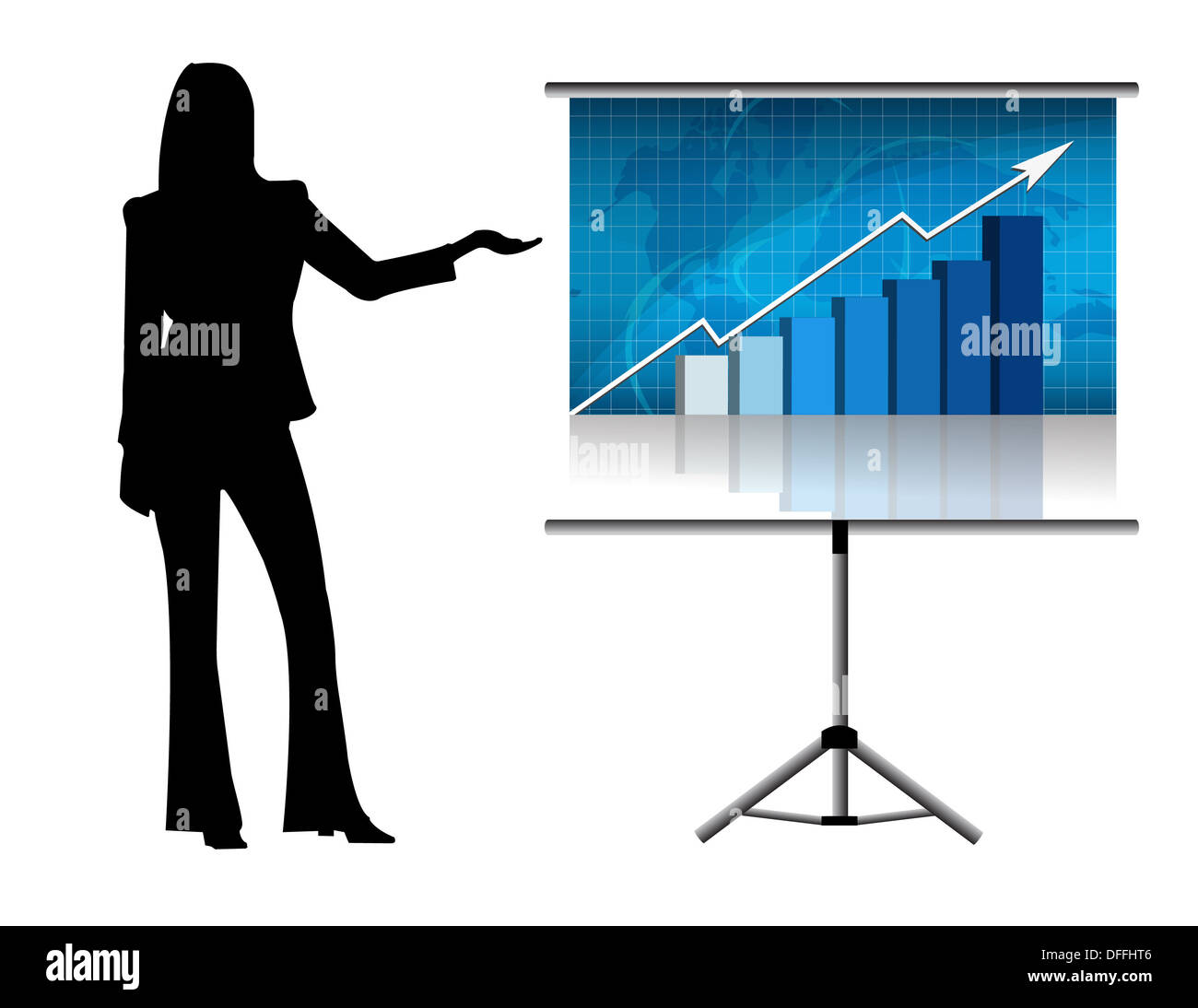 Female giving a presentation Stock Photo - Alamy