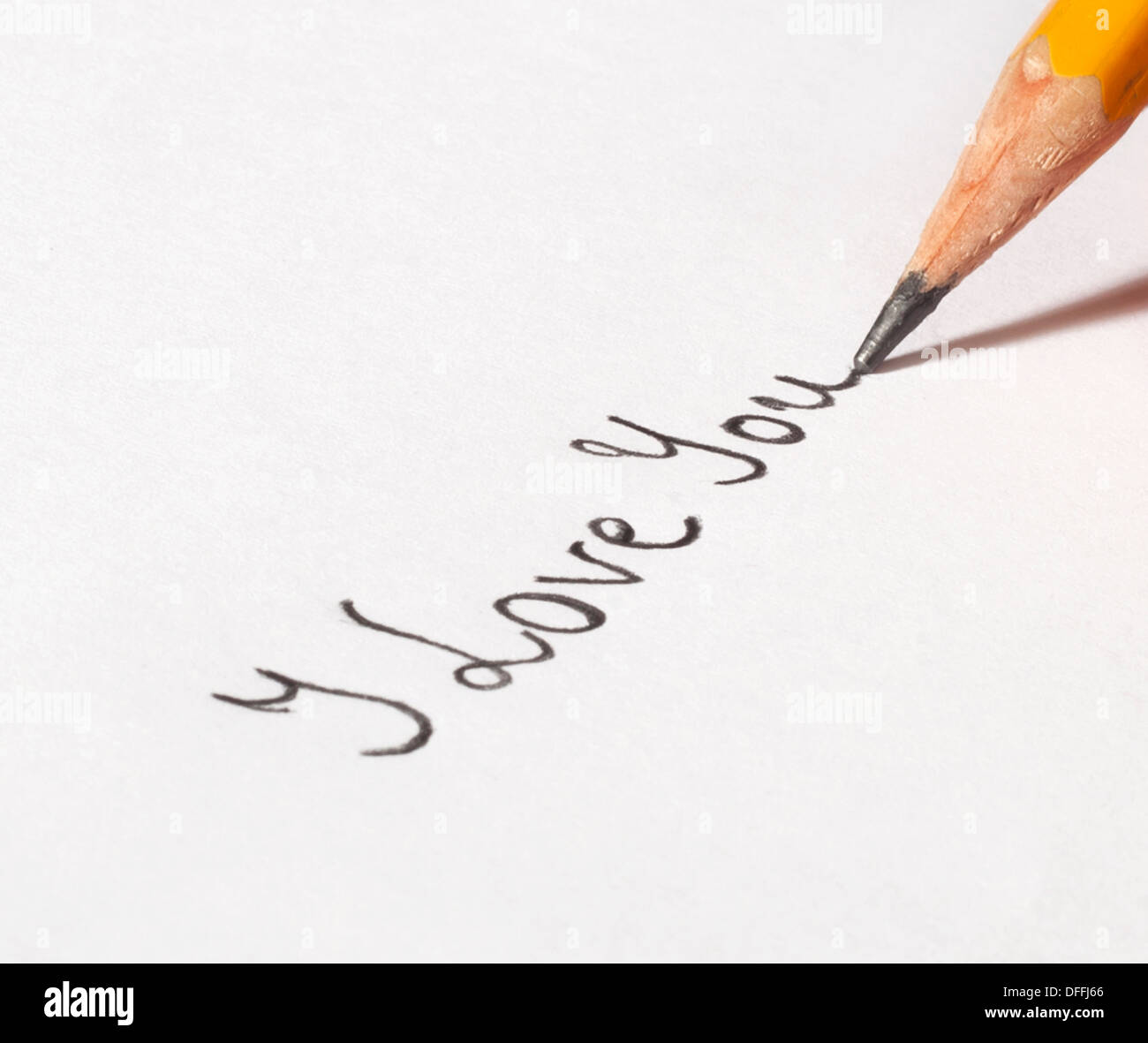 I love you pencil and paper hi-res stock photography and images - Alamy
