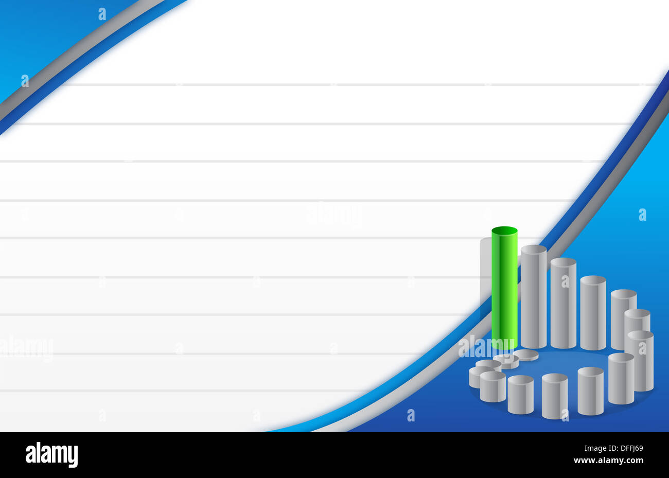 Blue business chart notepad background illustration design Stock Photo ...