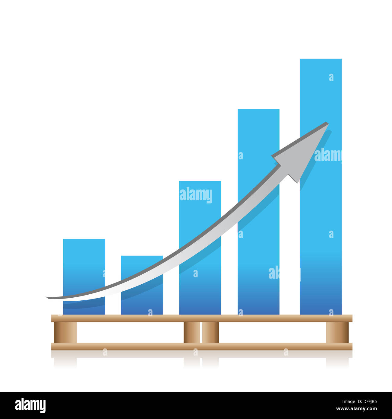 cargo shipping sales graph illustration design Stock Photo - Alamy