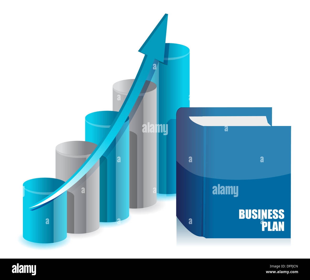 book business and graph chart illustration design Stock Photo - Alamy