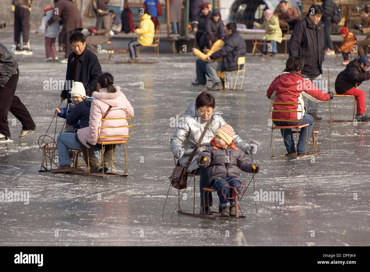 Sliding on the ice hi-res stock photography and images - Alamy