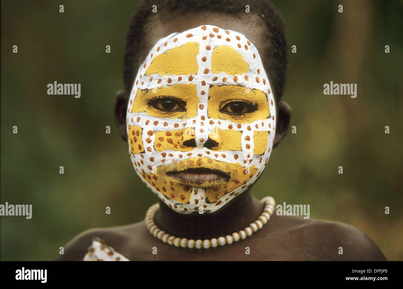 Portrait colorful surma woman hi-res stock photography and images - Alamy