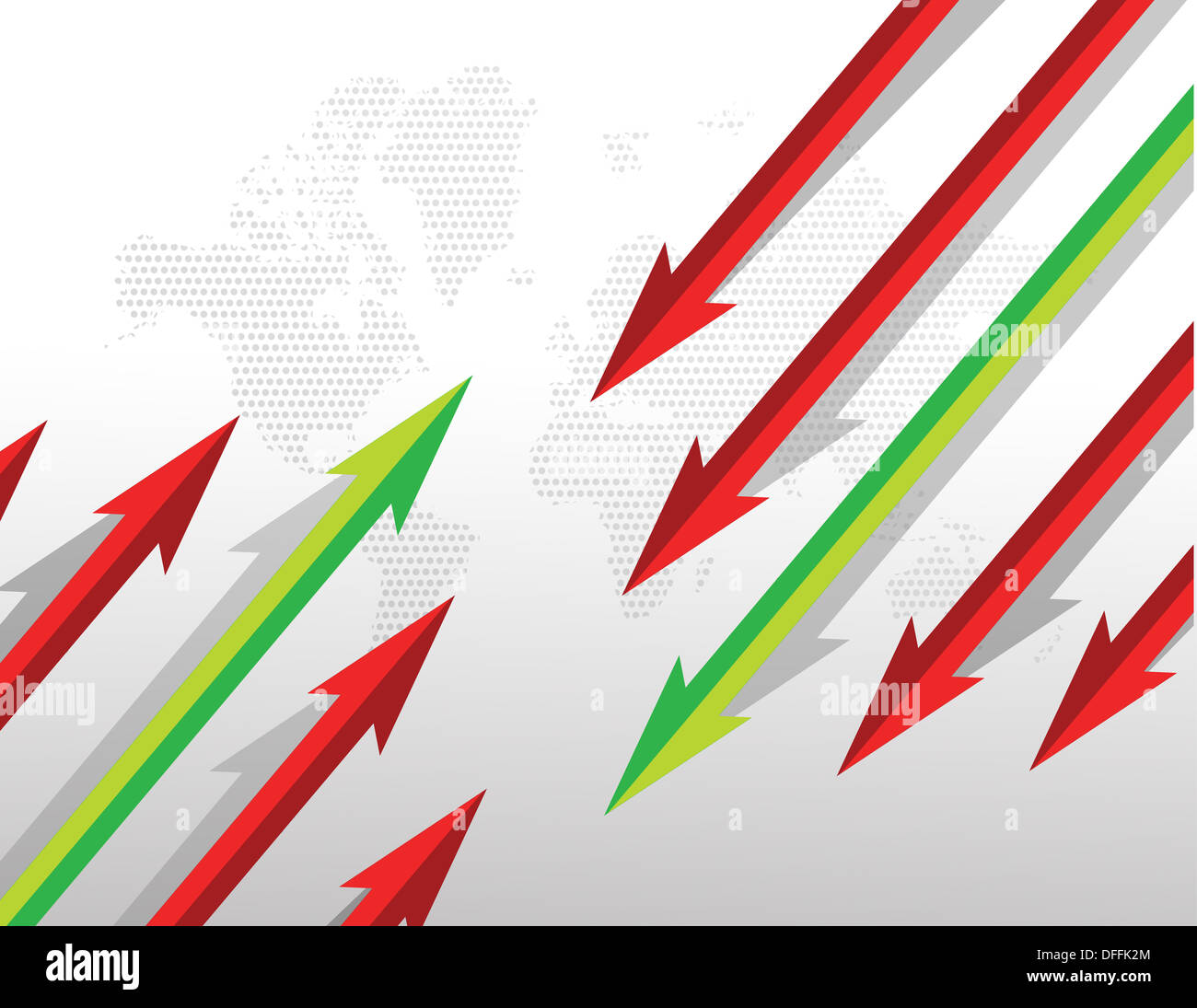 Arrows going in opposite directions. illustration design Stock Photo ...