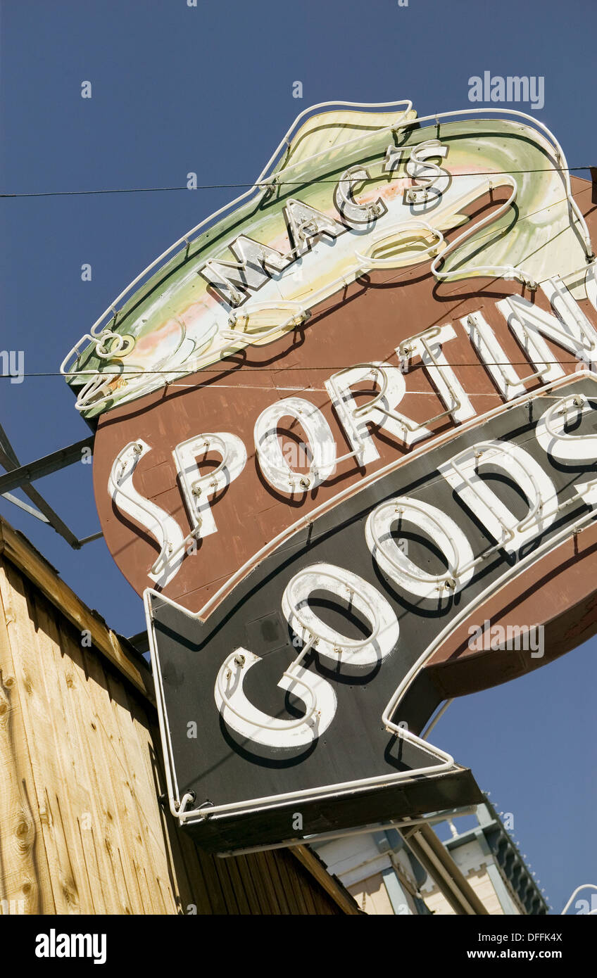 Old sporting goods shop sign hi-res stock photography and images - Alamy