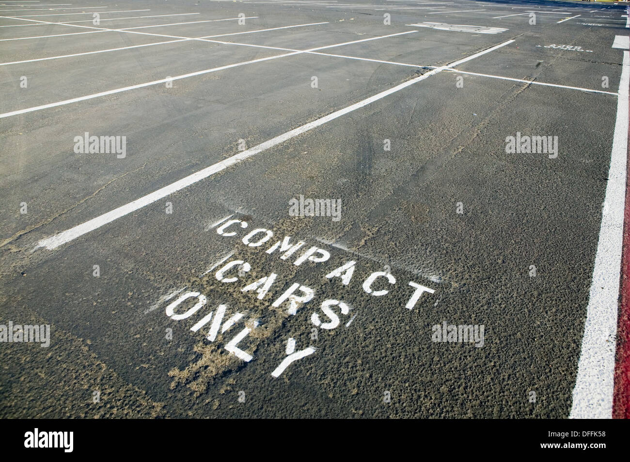 Parking lot with space for compact cars. San Diego. California. United ...