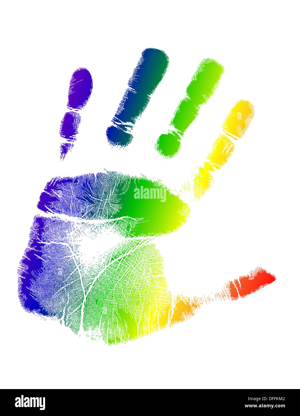bright colorful handprint illustration design Stock Photo - Alamy