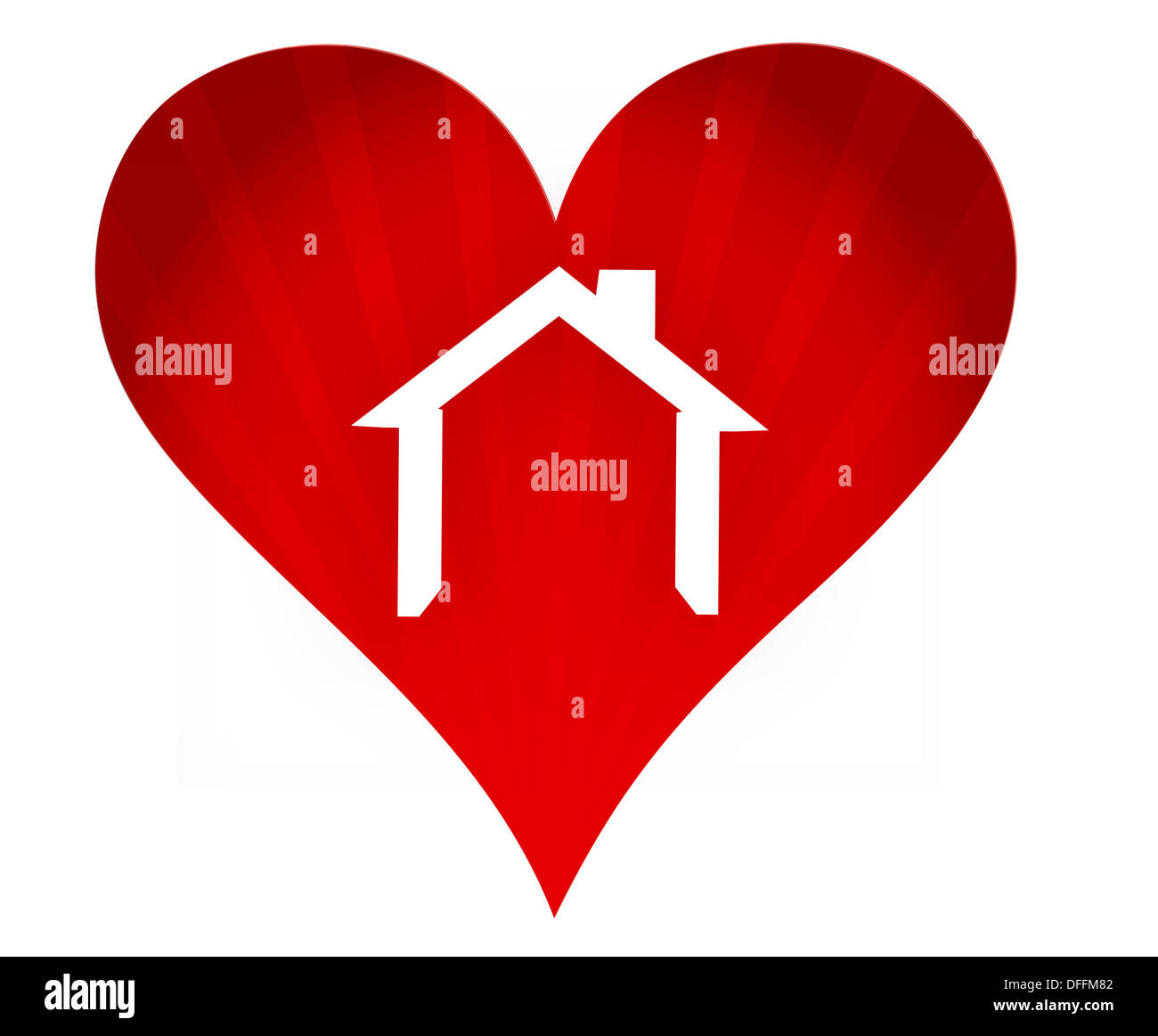 lovely house metaphor illustration design on white background Stock ...