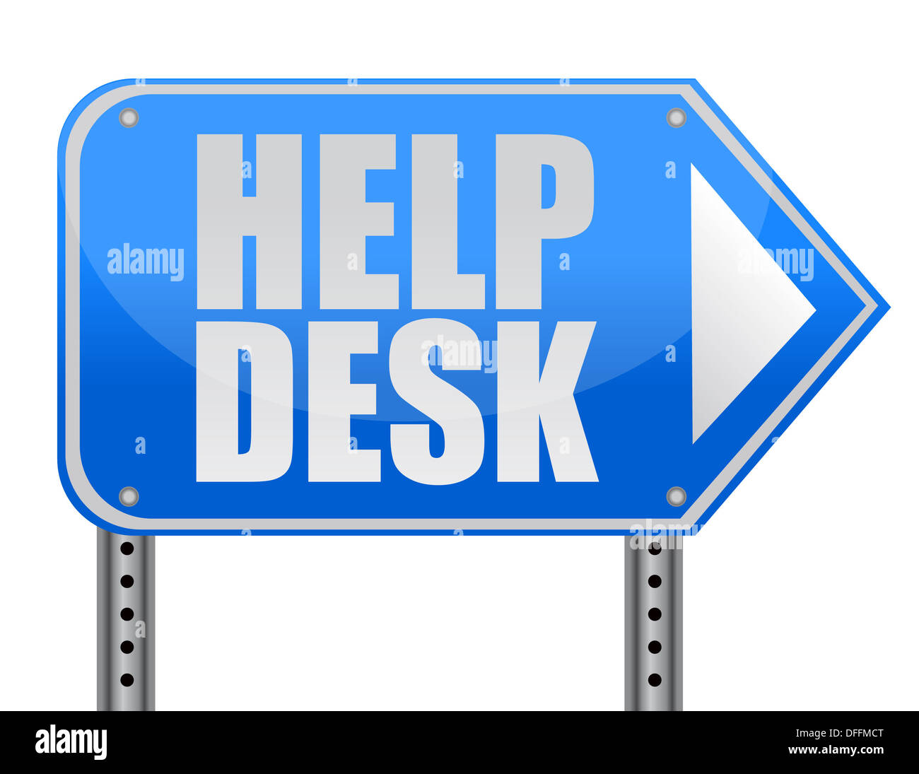 helping road sign support desk illustration isolated over white Stock ...