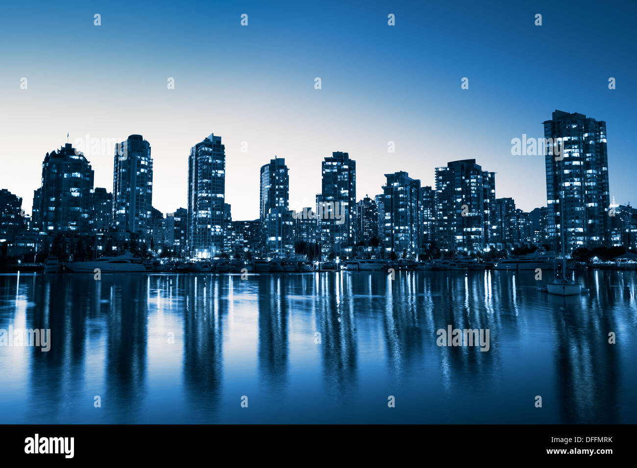 City Skyline at Night Stock Photo - Alamy