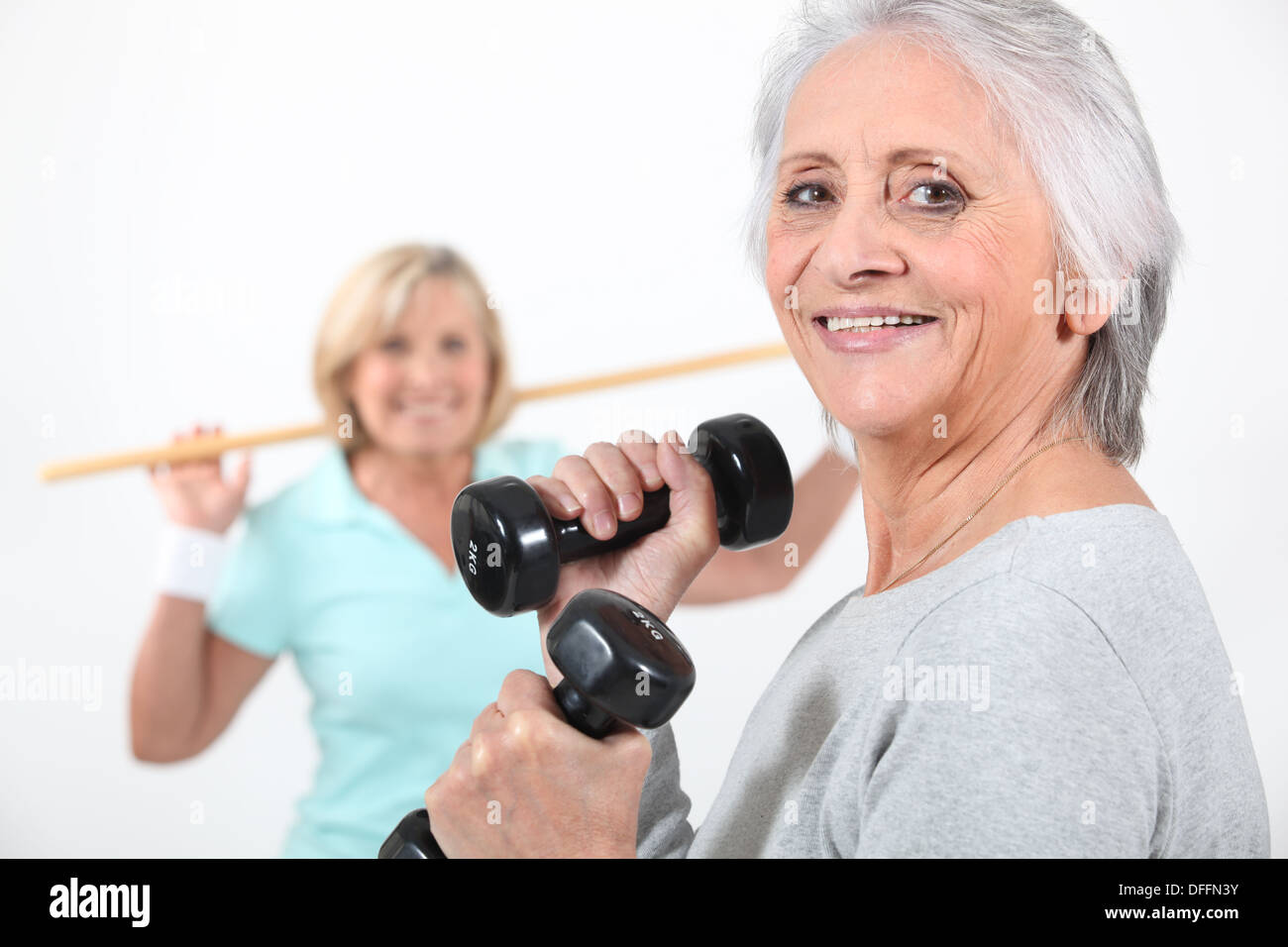 Women working out together Stock Photo - Alamy