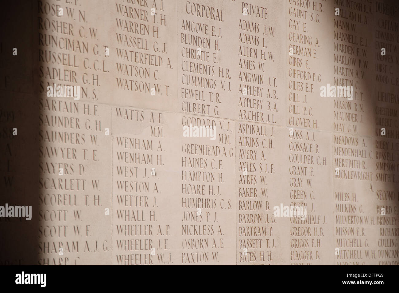 Thiepval memorial names hi-res stock photography and images - Alamy