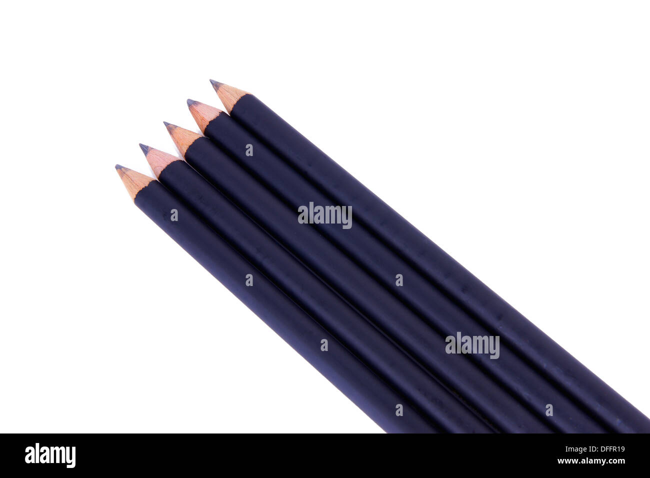 Four Sharpened Pencils on a White Background Stock Photo - Alamy