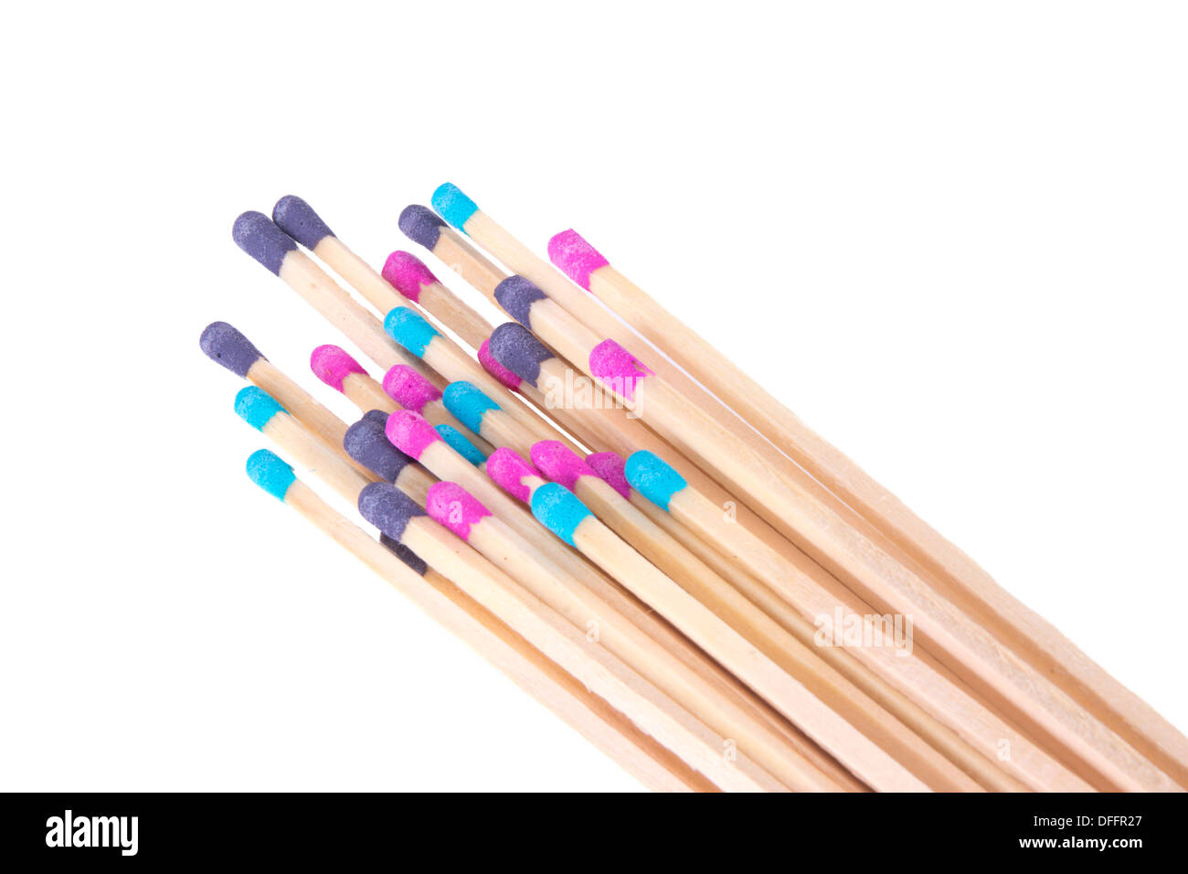 Colorful Match Sticks on White Background Stock Photo - Alamy