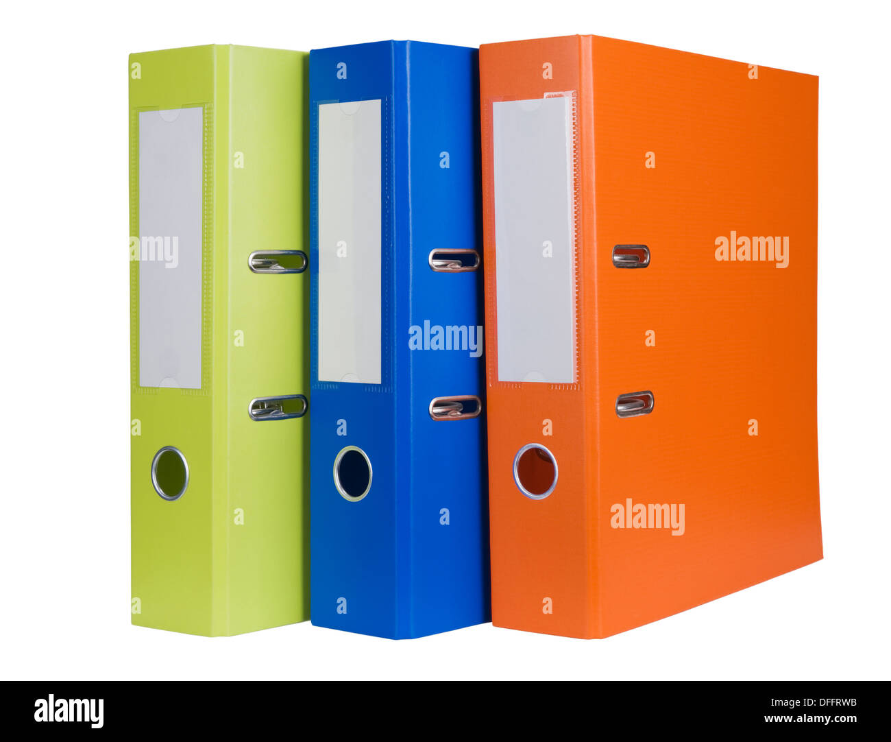 Colorful office folders isolated on white background Stock Photo - Alamy