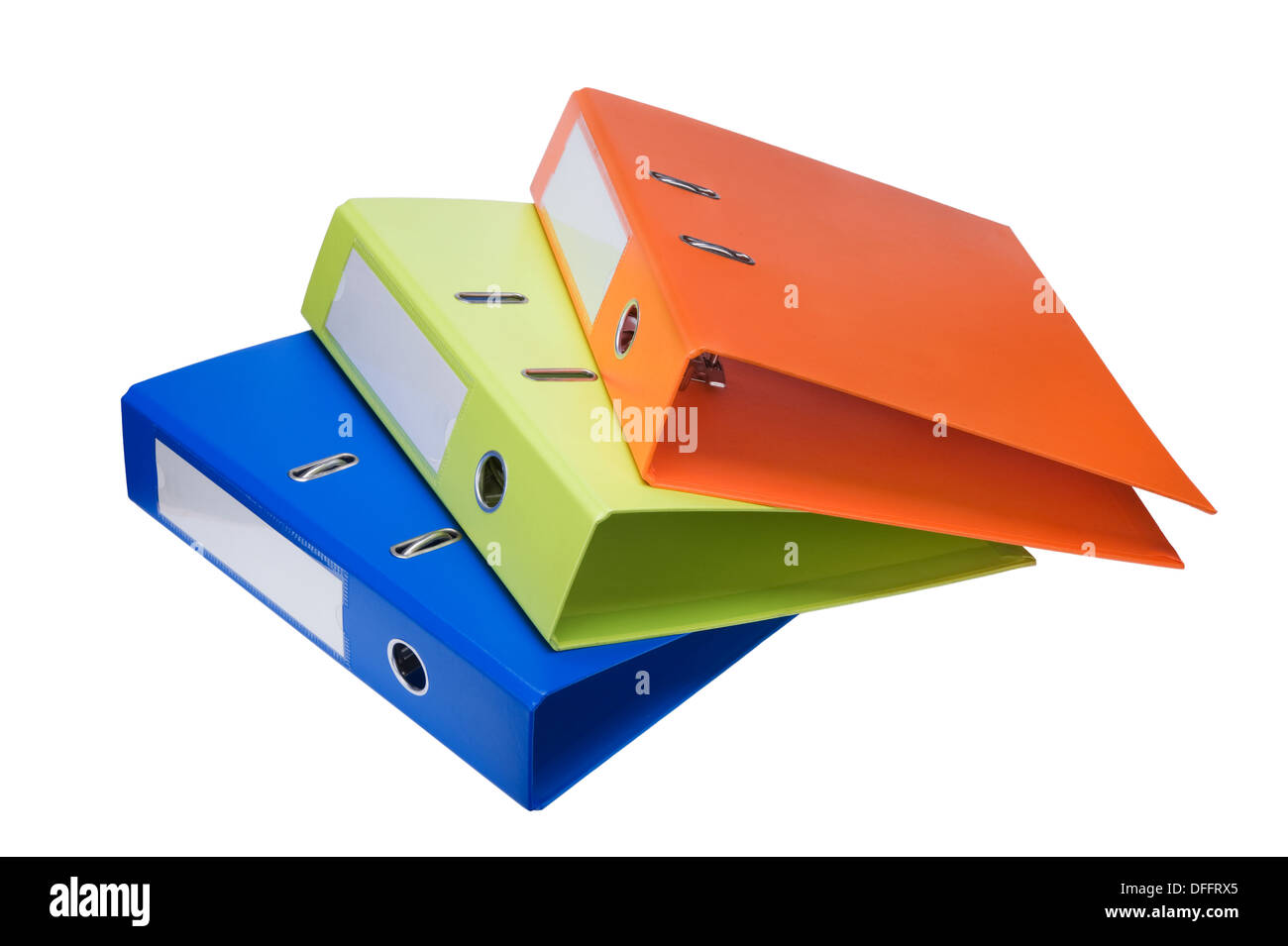 Colorful office folders isolated on white background Stock Photo - Alamy