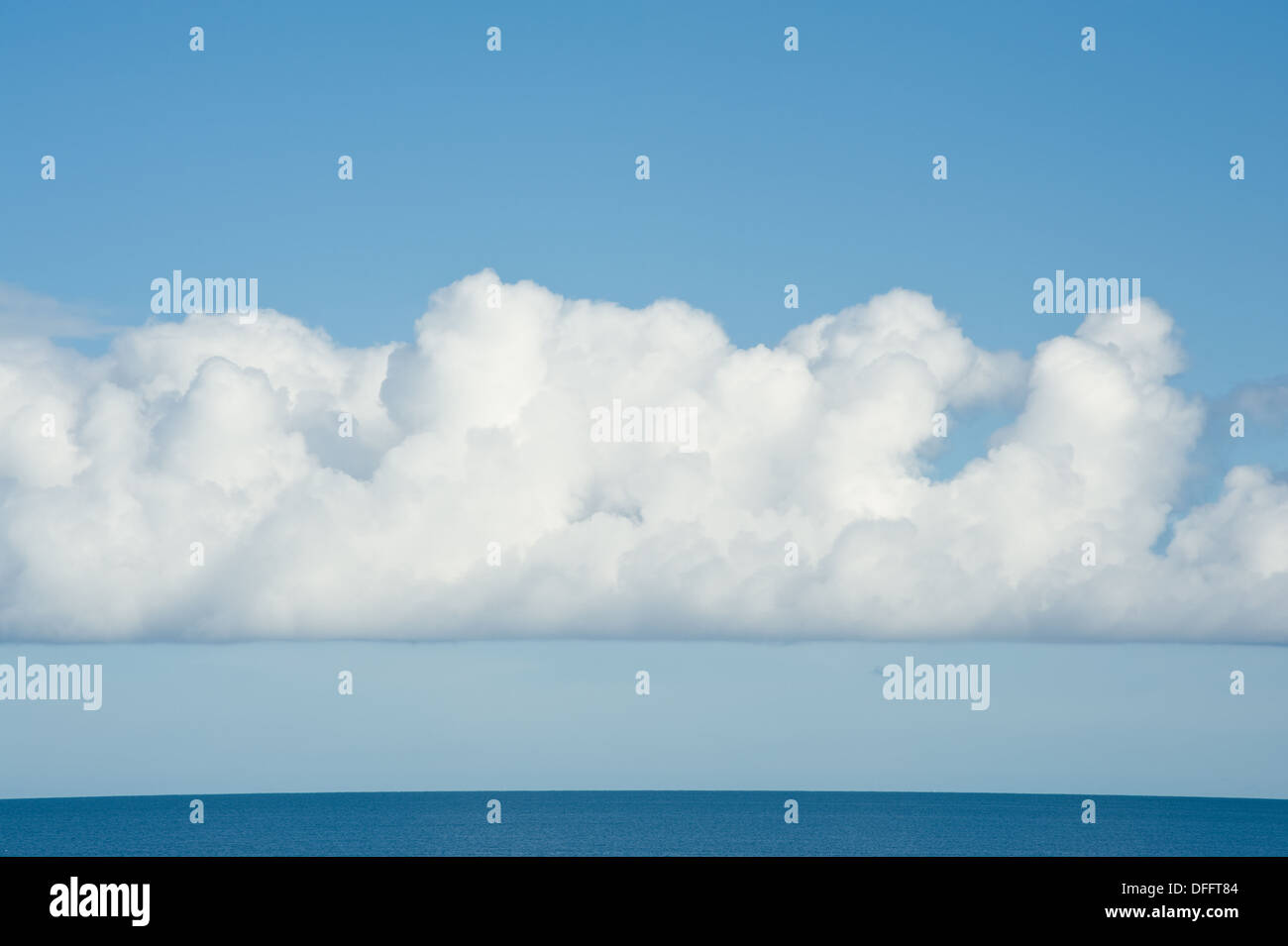 Landscape with beautiful cloudy sky and calm sea Stock Photo - Alamy