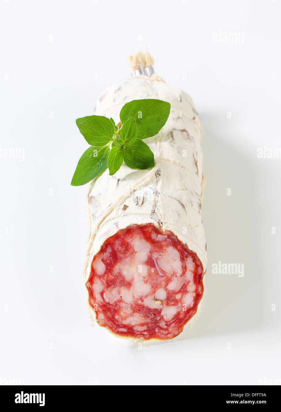 French Saucisson Sec - studio shot Stock Photo - Alamy