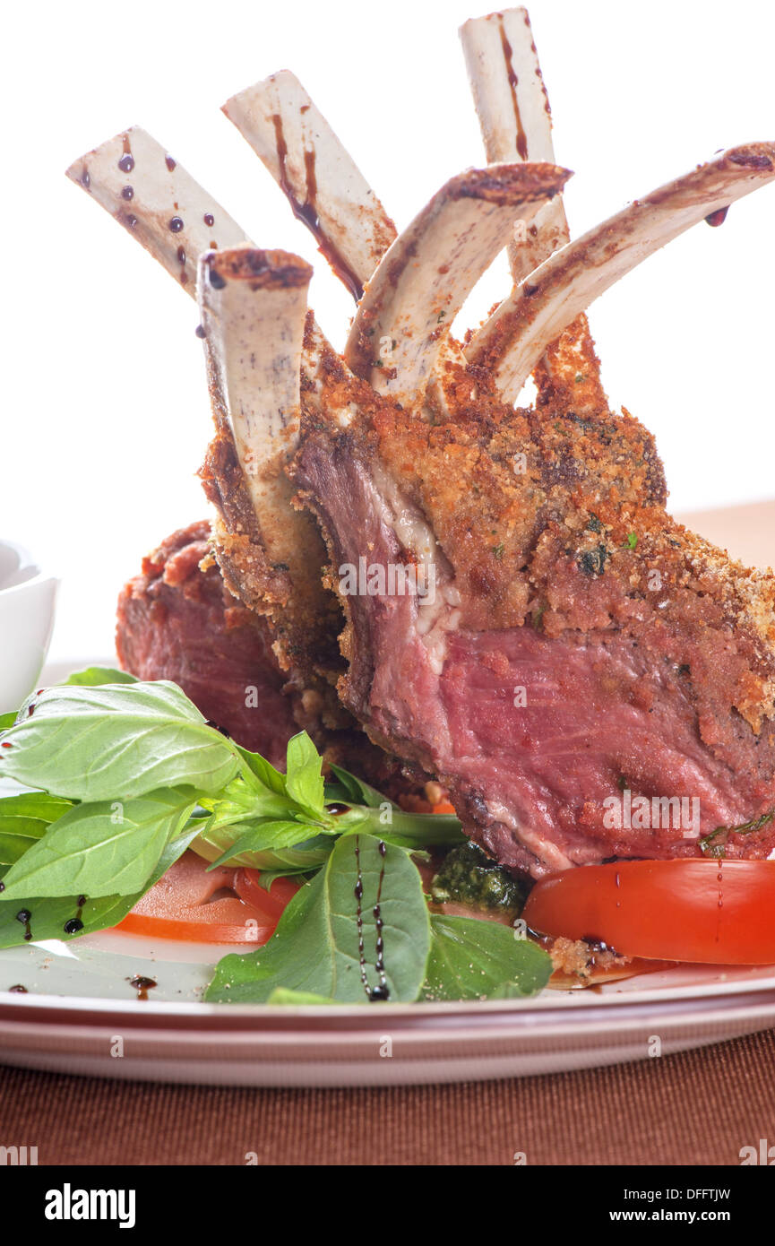 roasted lamb rib Stock Photo - Alamy
