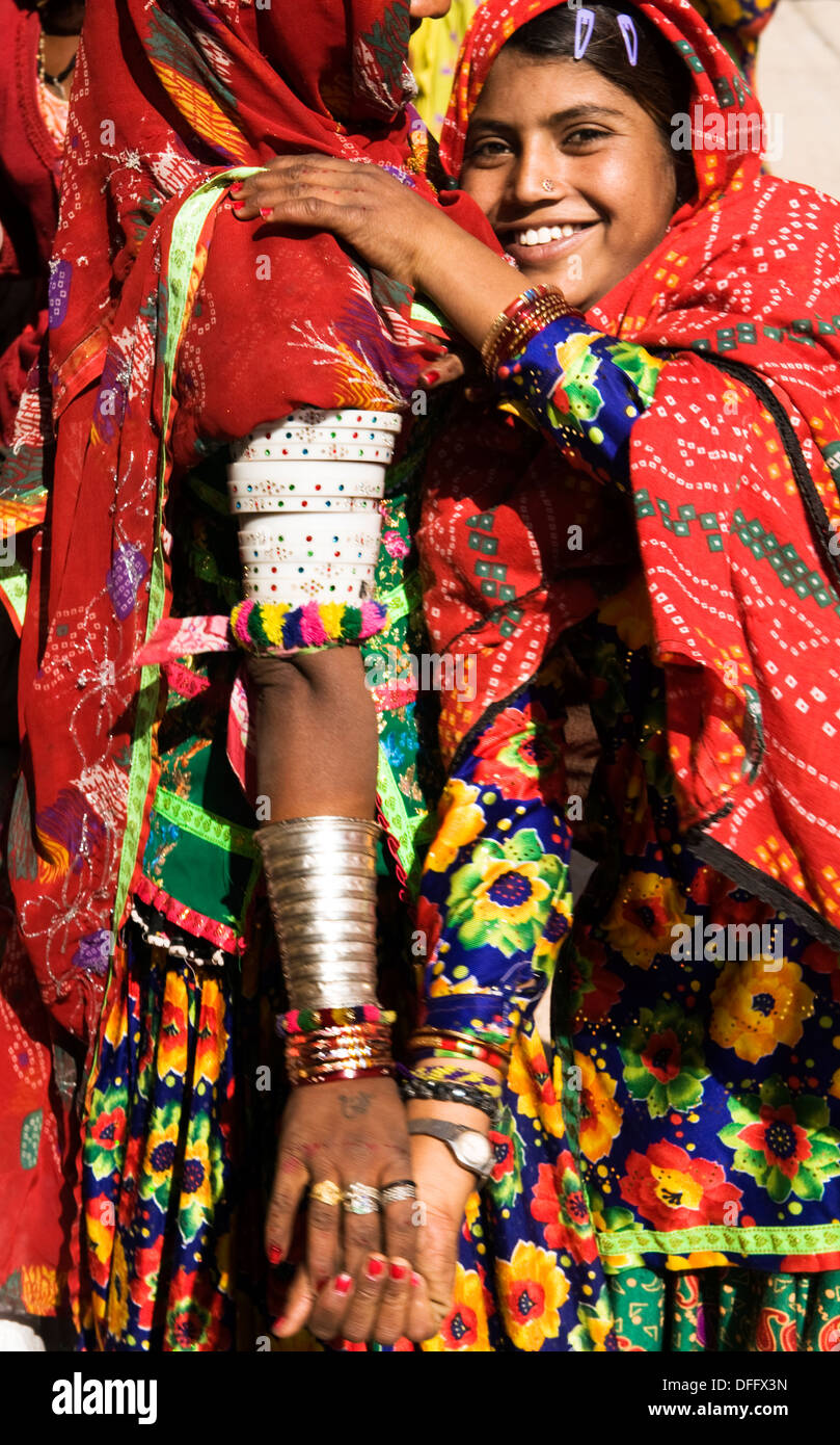 Colorful women in Rajasthan, India Stock Photo - Alamy