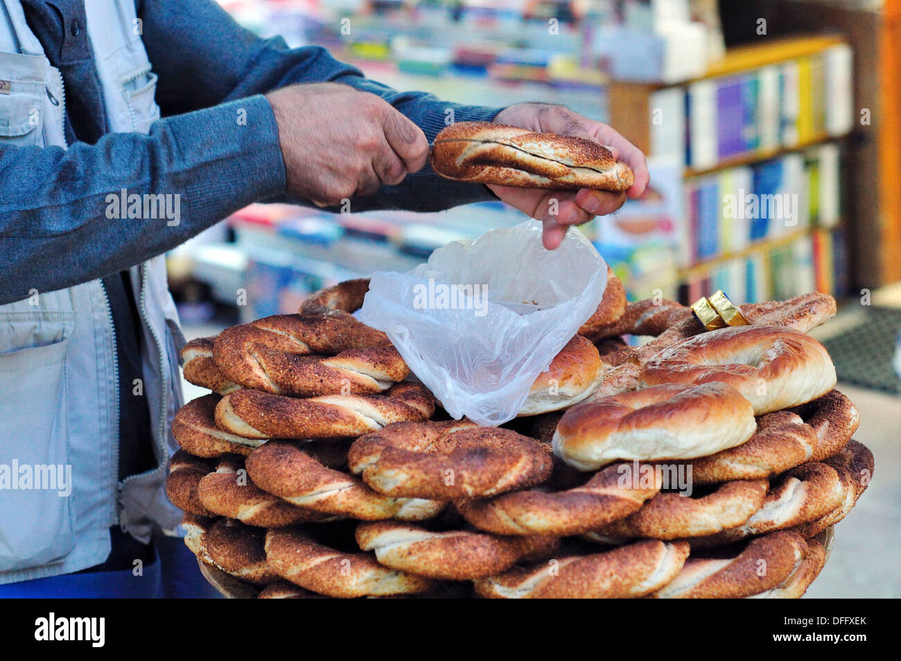 Traditional turkish bagel bread hi-res stock photography and images - Alamy