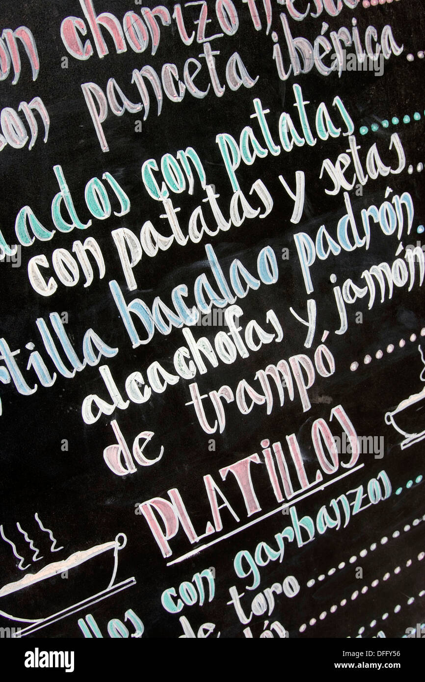 Menu board spanish language hi-res stock photography and images - Alamy