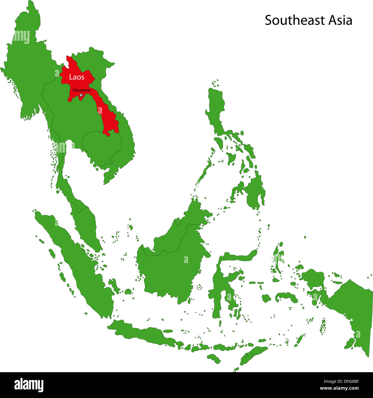 Laos outline silhouette map illustration hi-res stock photography and ...