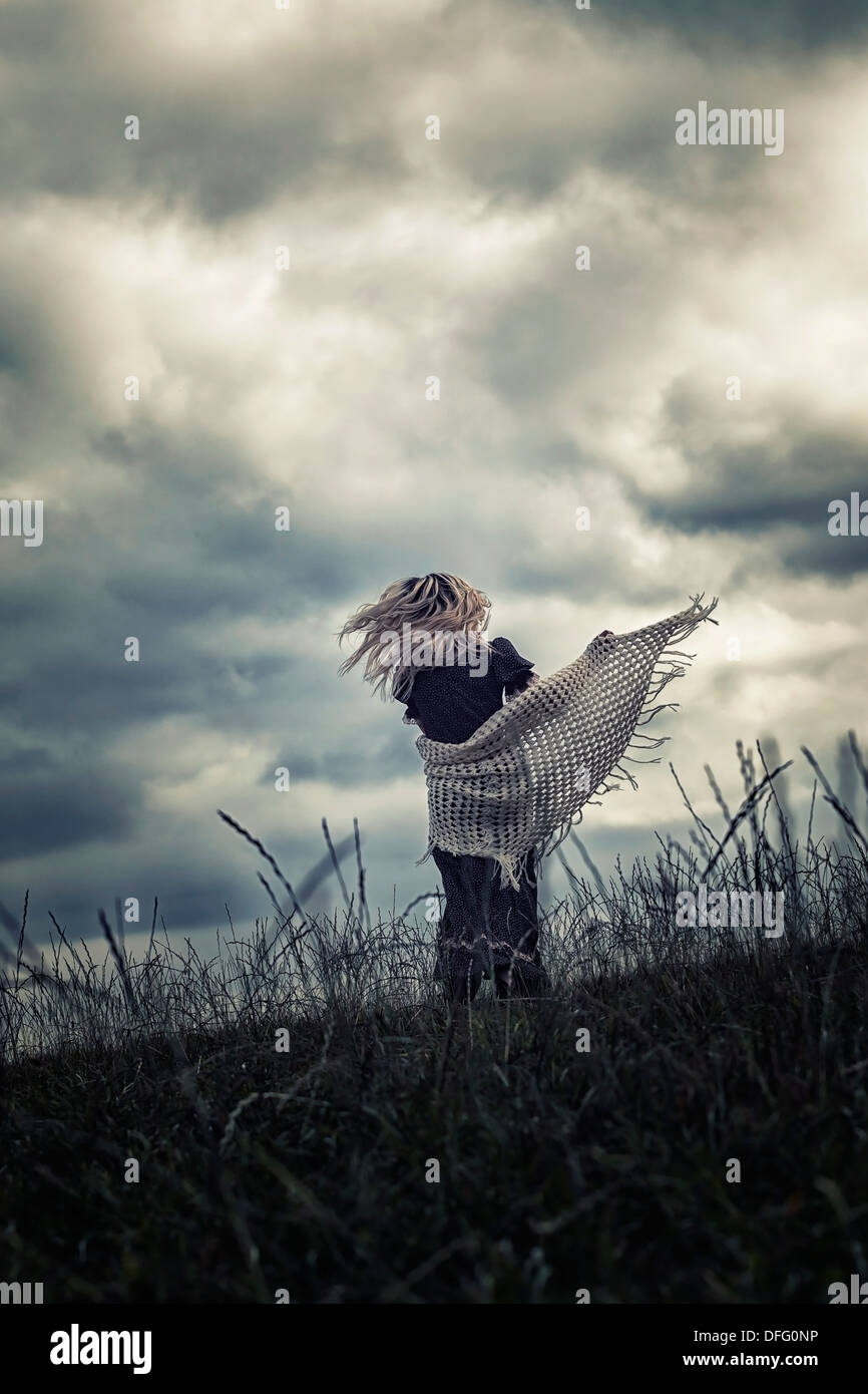 Scared woman running hi-res stock photography and images - Alamy