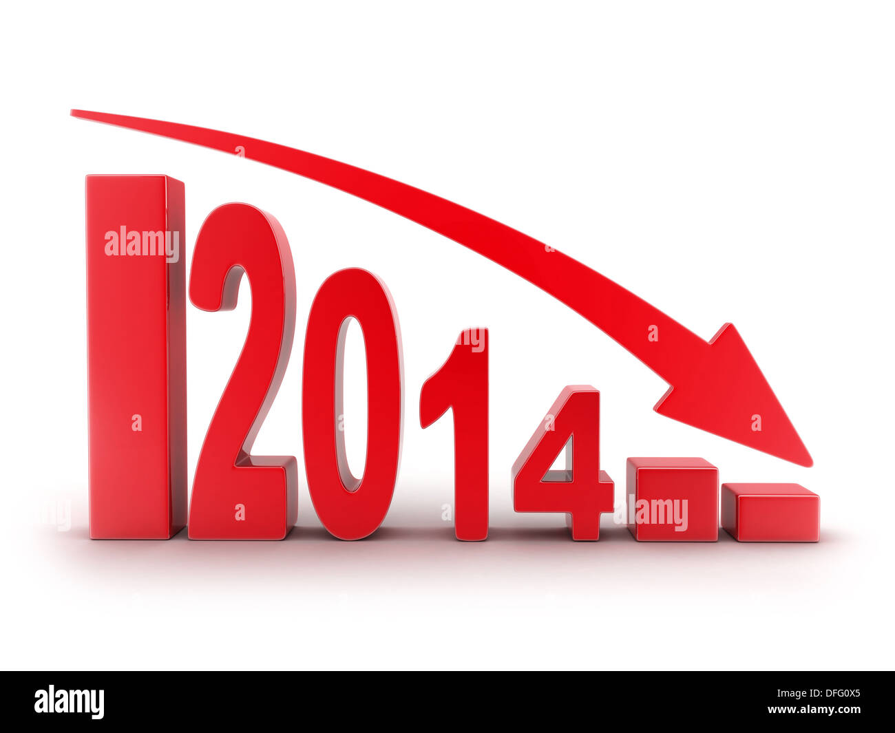 Abstract diagram 2014 red (done in 3d Stock Photo - Alamy