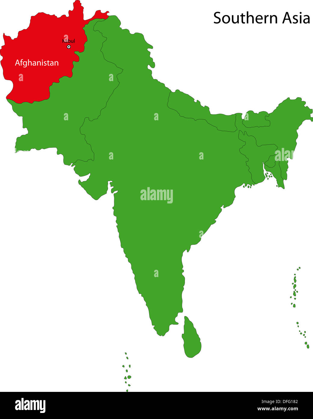 Afghan map Cut Out Stock Images & Pictures - Alamy