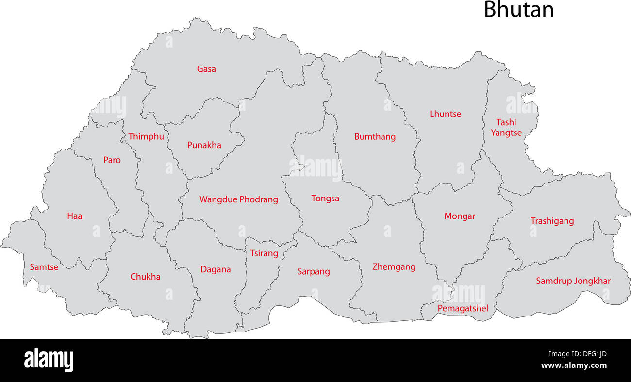Bhutan map hi-res stock photography and images - Alamy