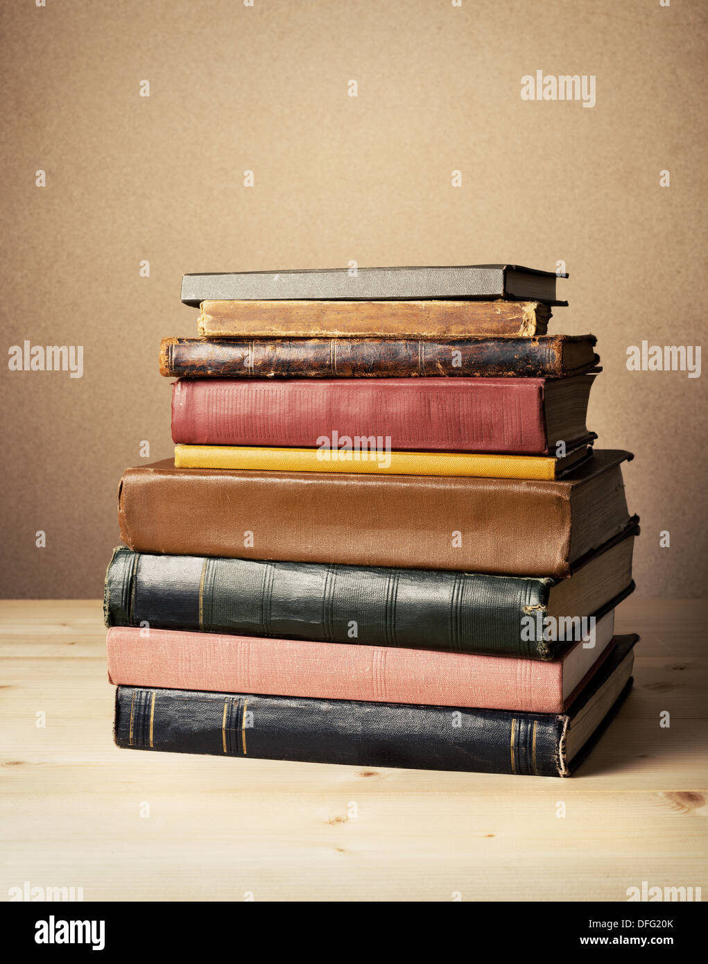 Book stack spine hi-res stock photography and images - Alamy