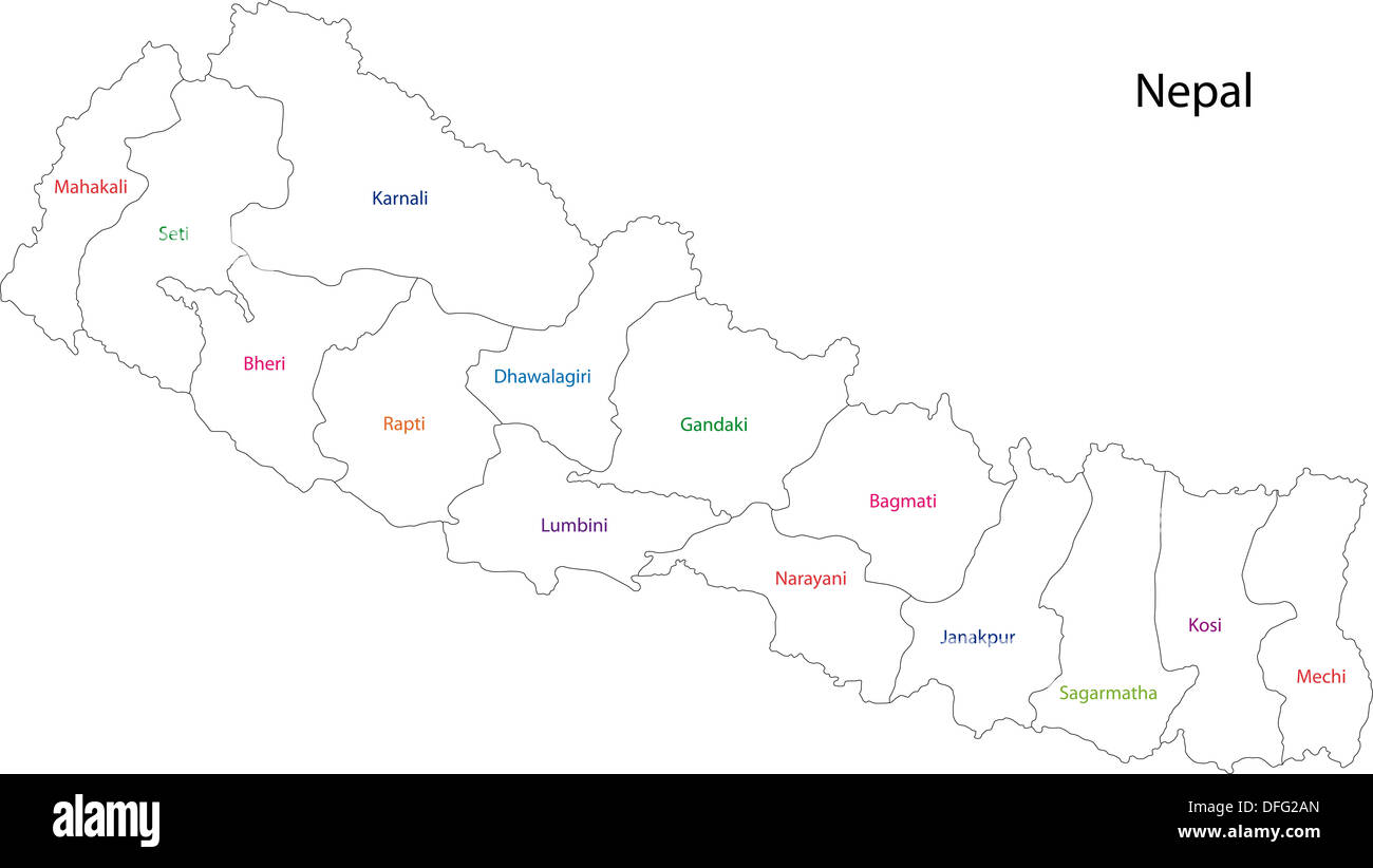 Nepal map hi-res stock photography and images - Alamy