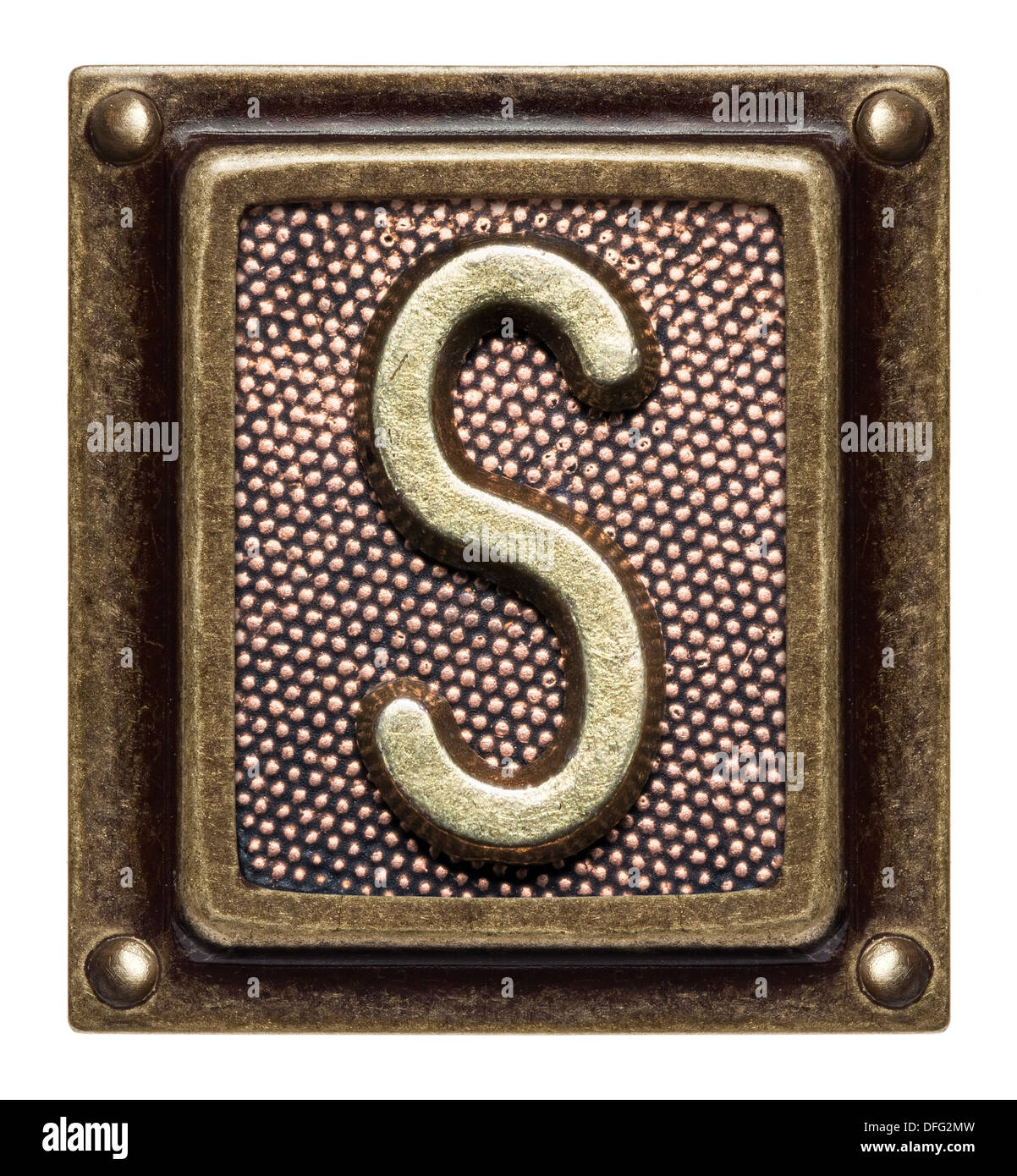 Metal background letter s Cut Out Stock Images & Pictures - Alamy