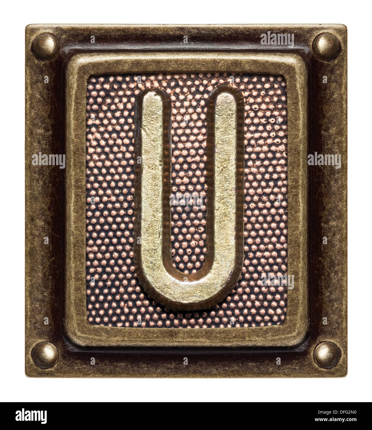 Vintage letter u hi-res stock photography and images - Alamy