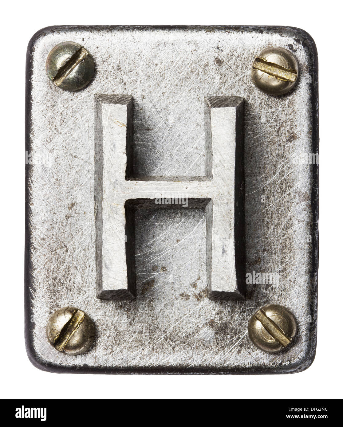 Old metal alphabet letter F Stock Photo - Alamy