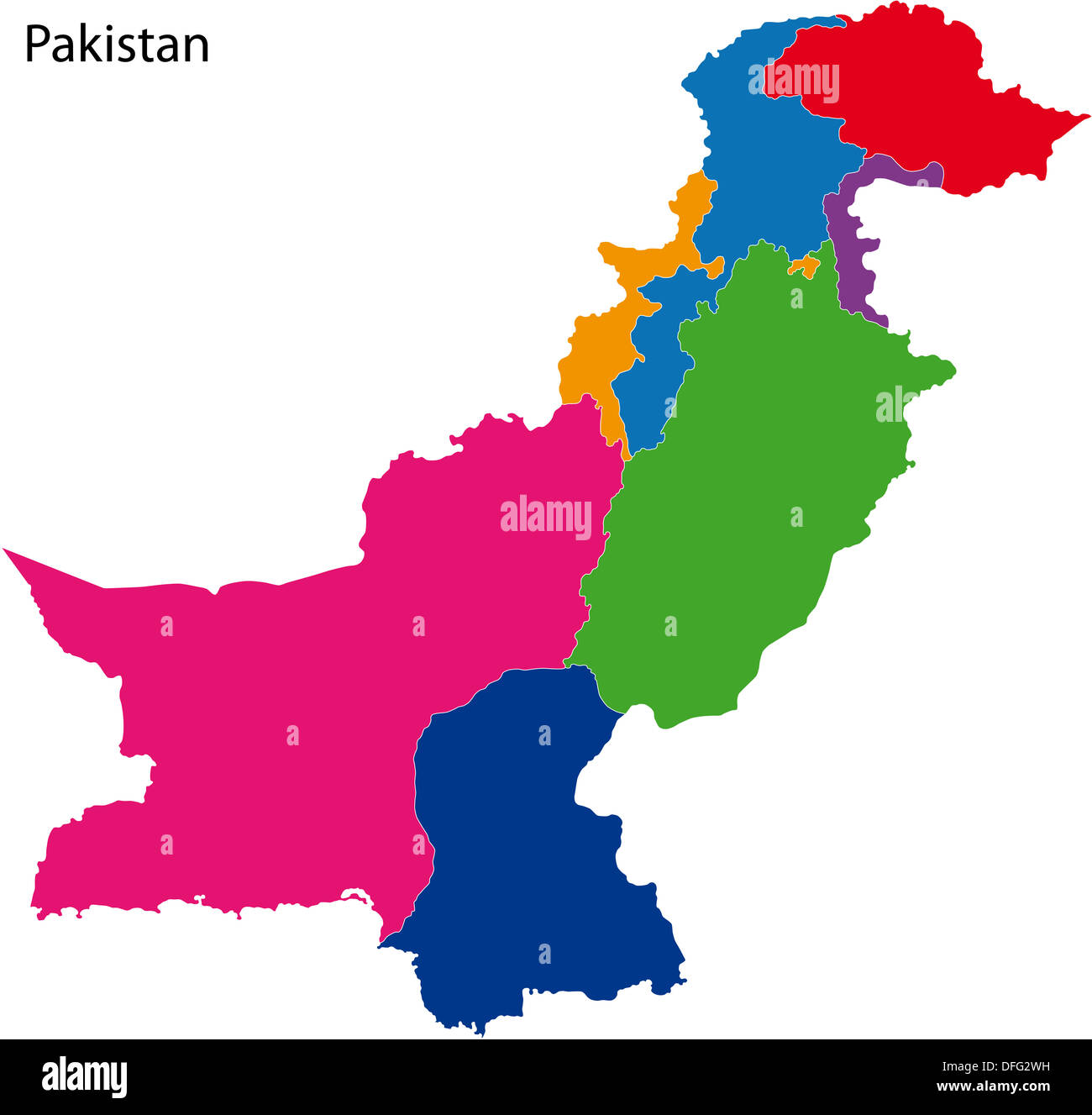 Pakistani administrative map hi-res stock photography and images - Alamy