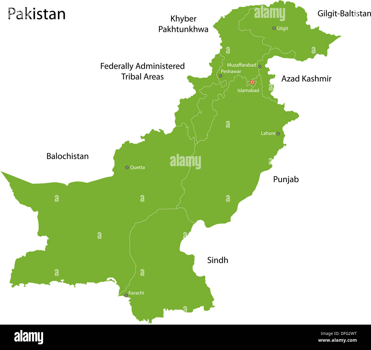 Pakistan province outline hi-res stock photography and images - Alamy