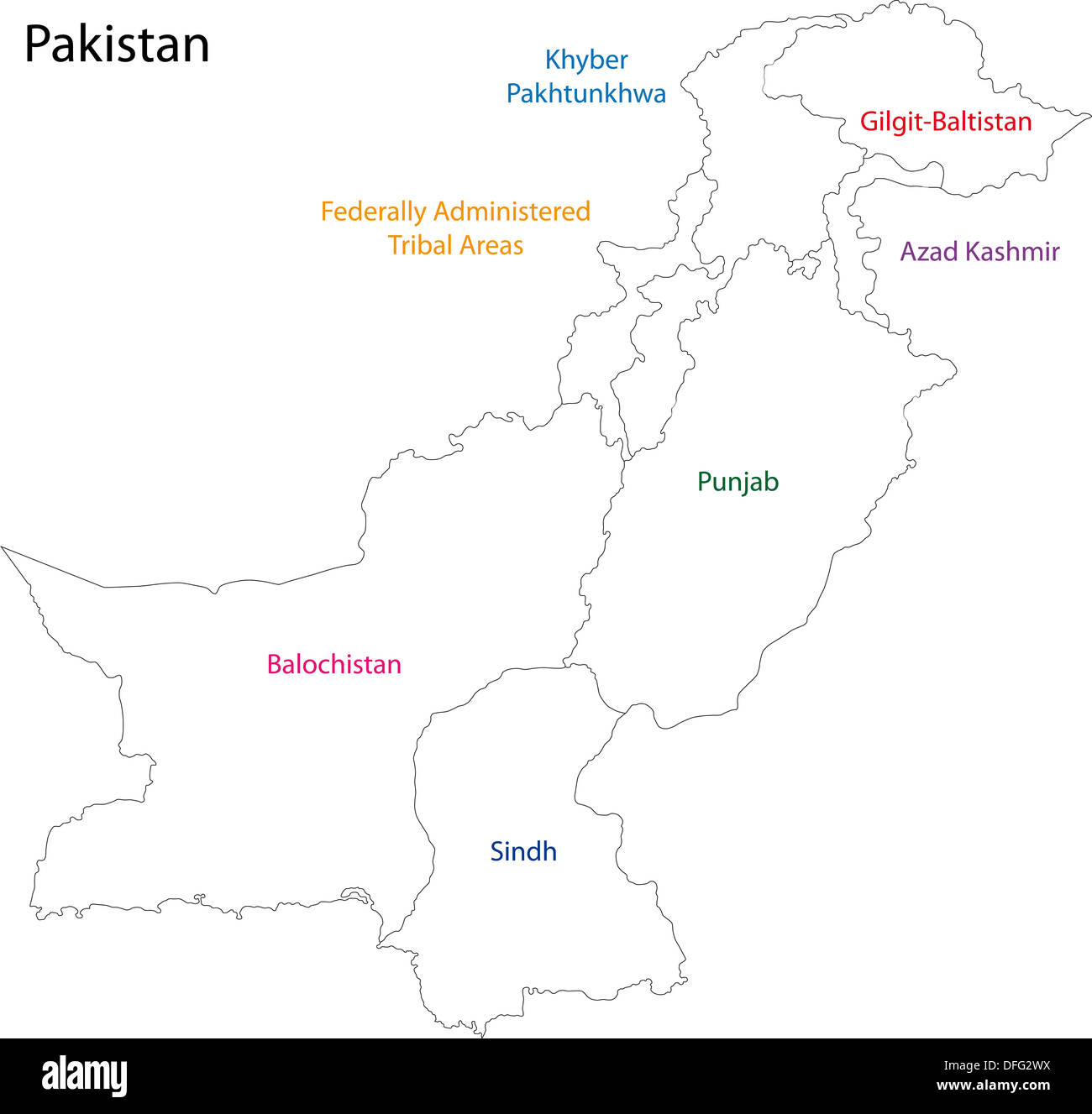 Asian country pakistani map hi-res stock photography and images - Alamy