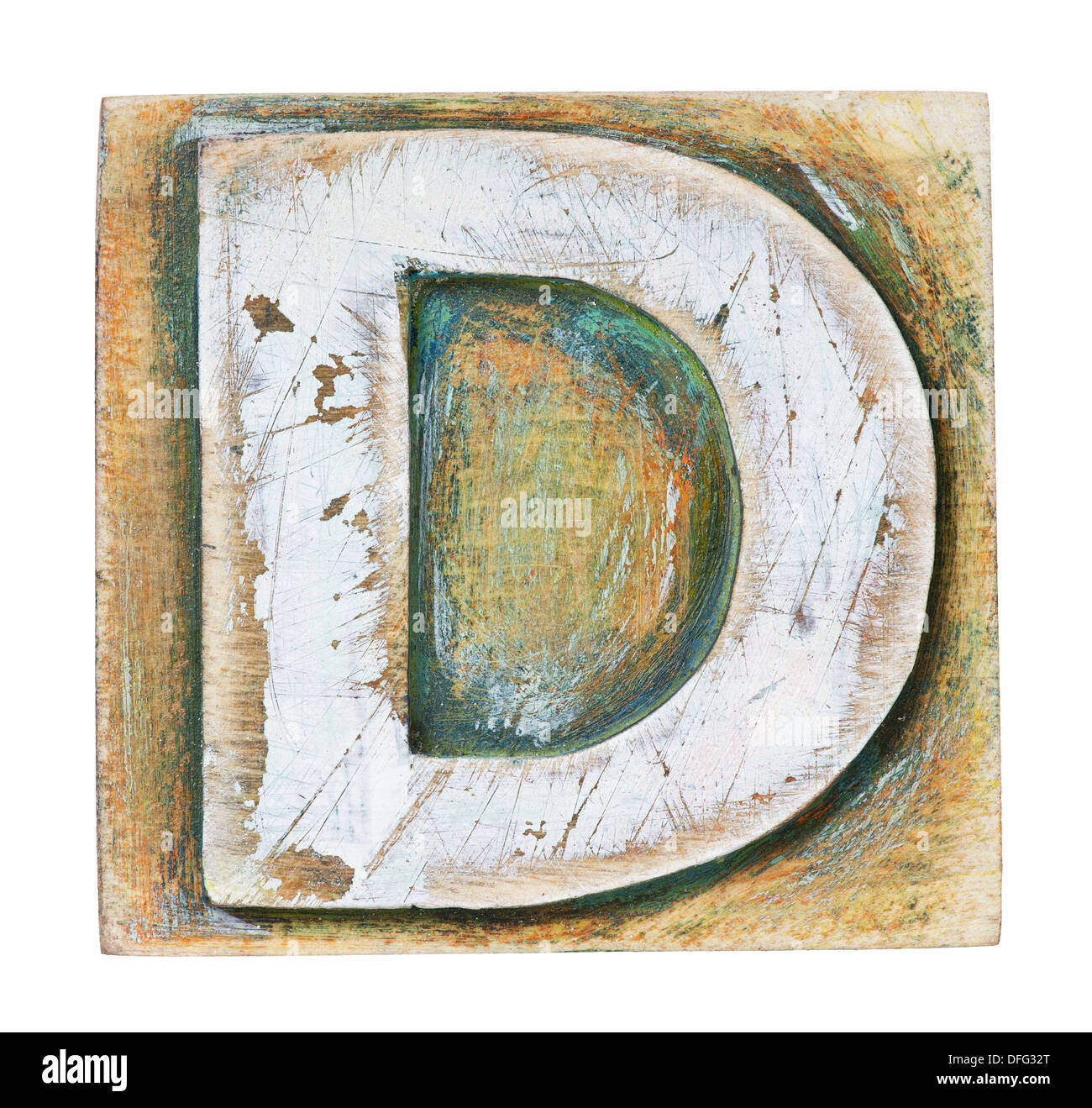 Wooden alphabet block, letter D Stock Photo - Alamy