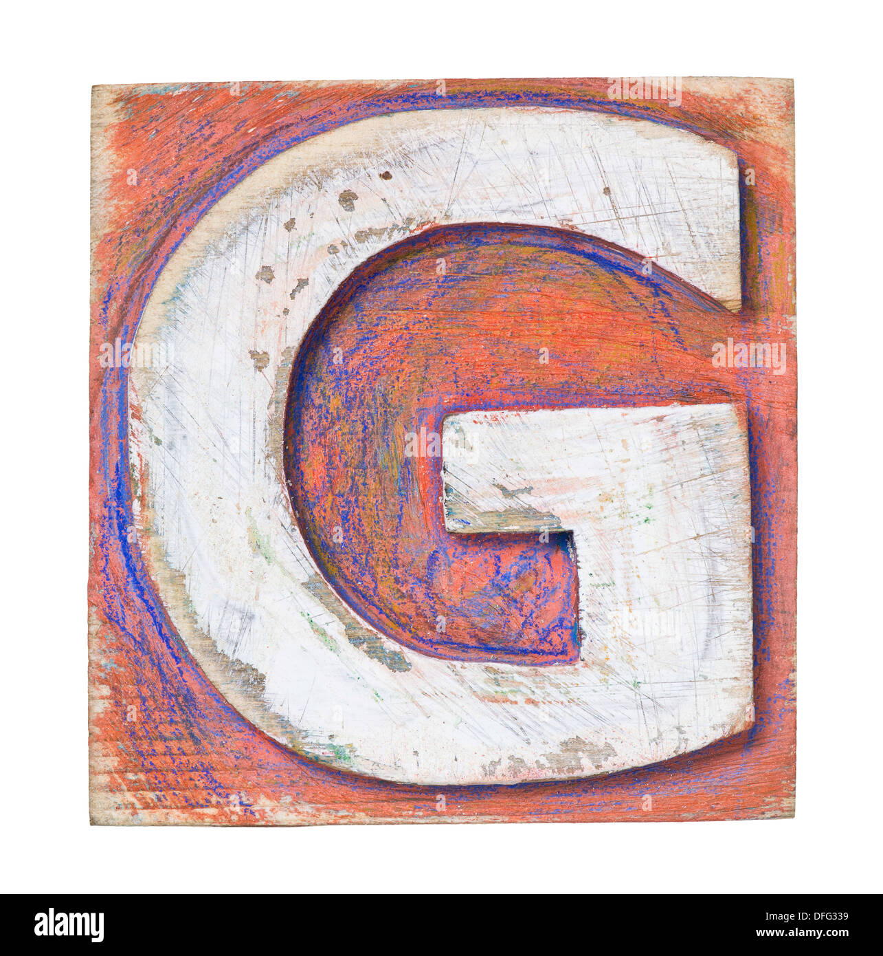 Wooden alphabet block, letter G Stock Photo - Alamy