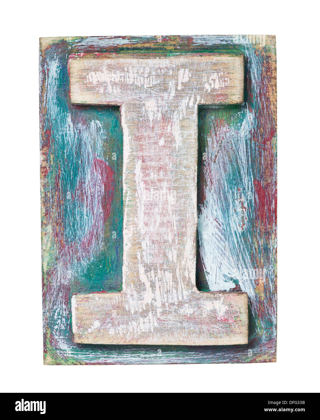 Wooden alphabet block, letter I Stock Photo - Alamy