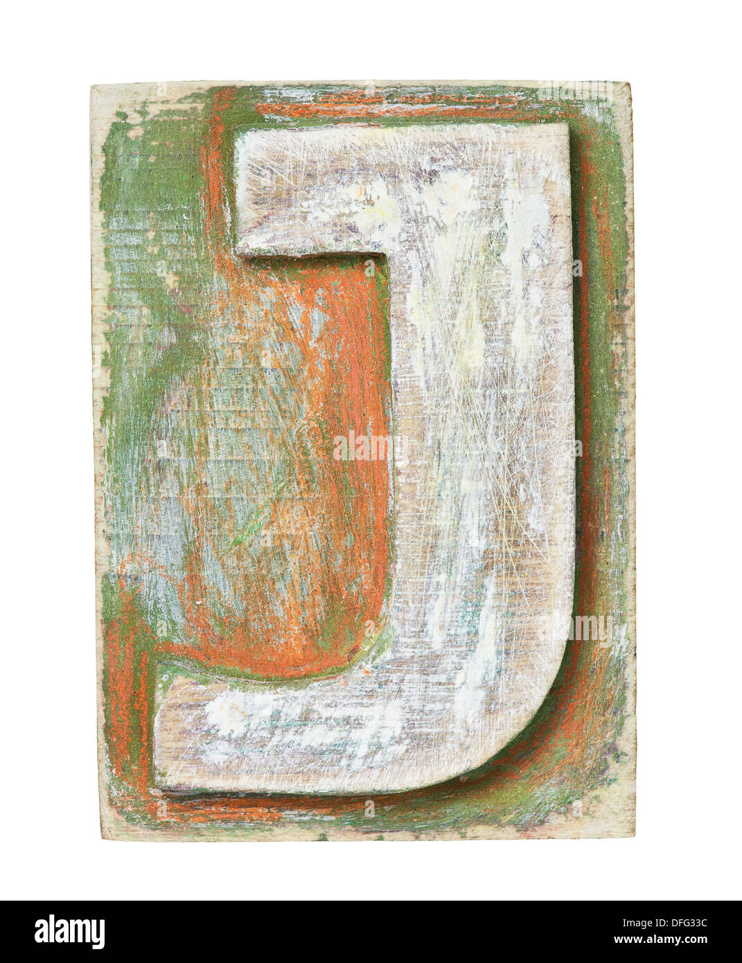 Wooden alphabet block, letter J Stock Photo - Alamy