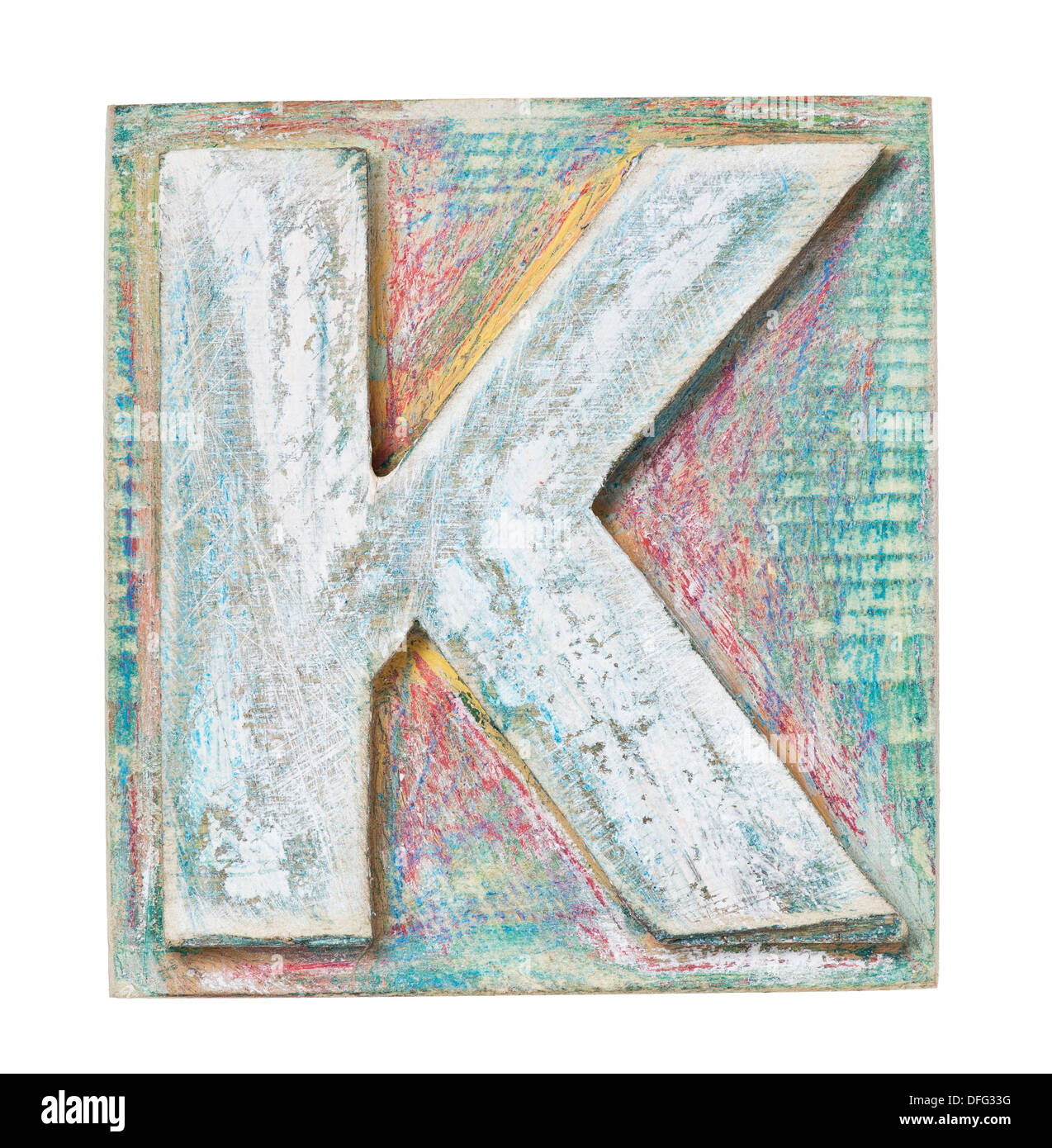 Wooden alphabet block, letter K Stock Photo - Alamy
