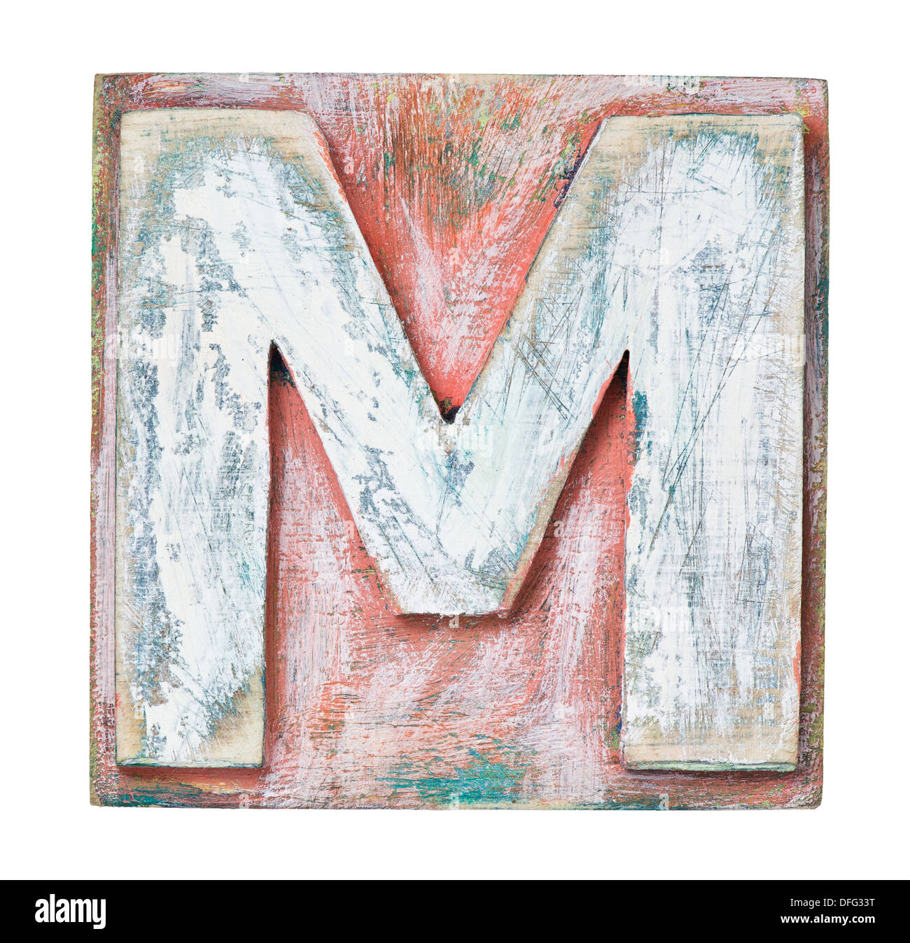 Wooden alphabet block, letter M Stock Photo - Alamy