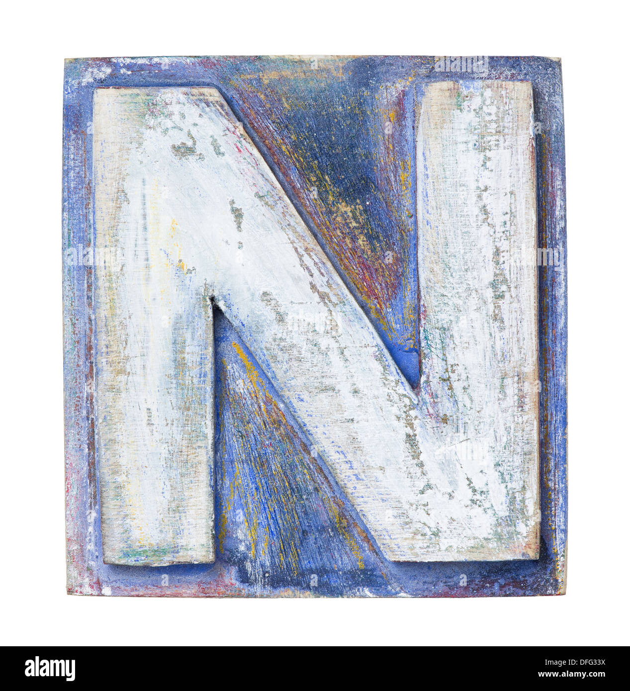 Wooden alphabet block, letter N Stock Photo - Alamy