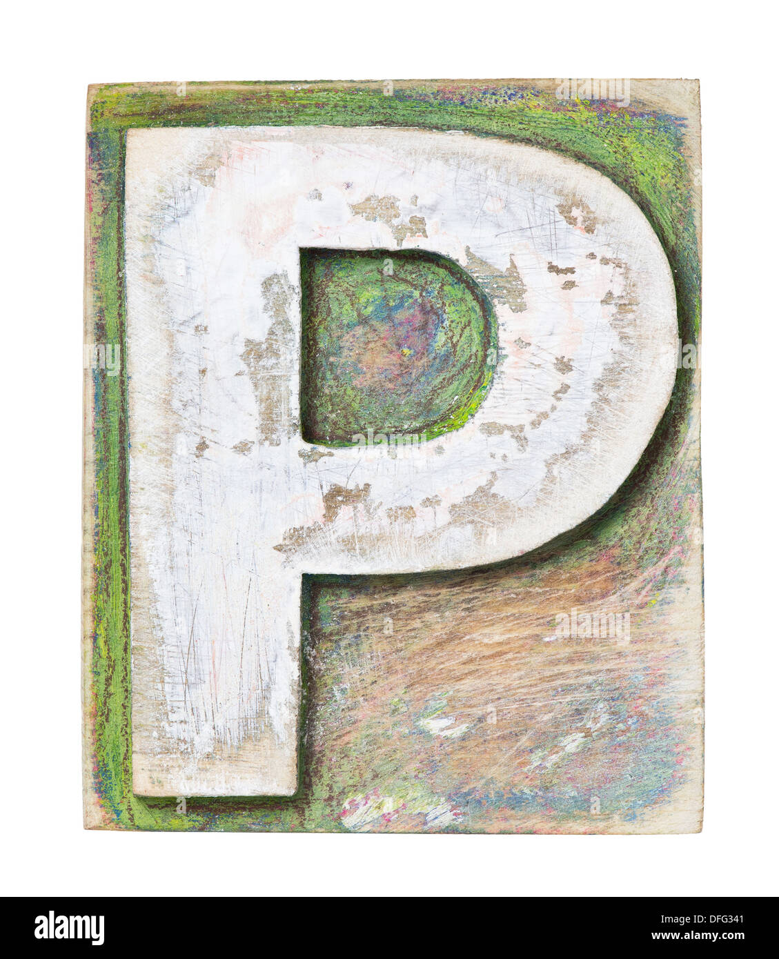 Wooden alphabet block, letter P Stock Photo - Alamy