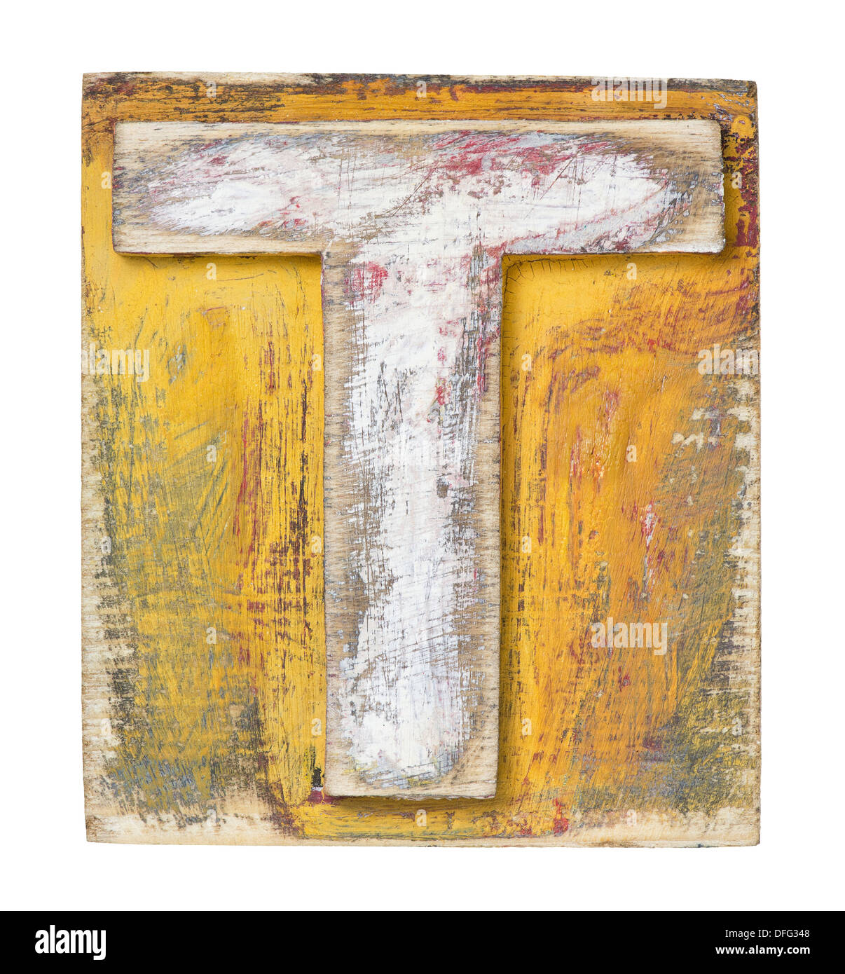 Wooden alphabet block, letter T Stock Photo - Alamy