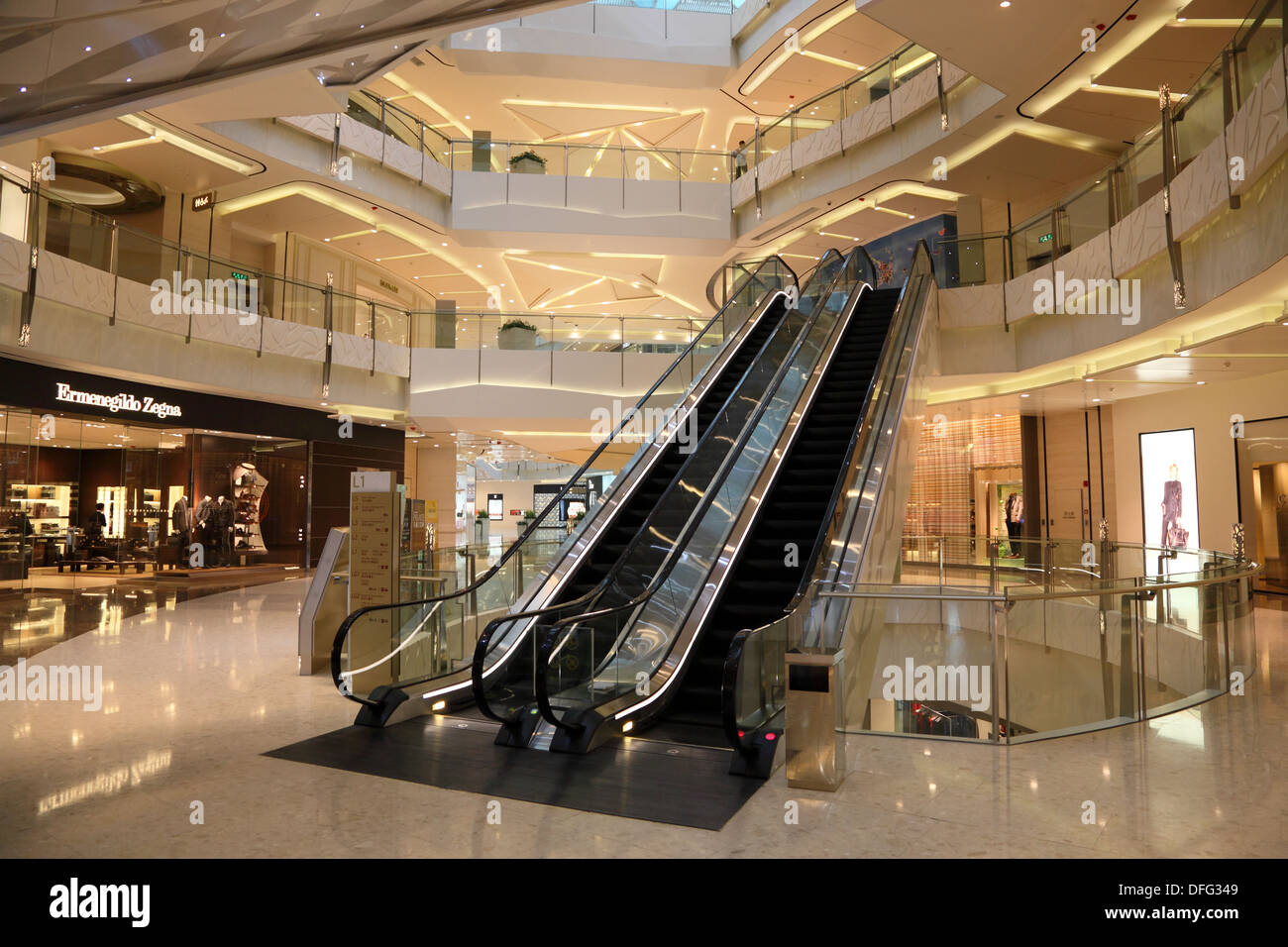 Interior of the IFC Shopping Mall in Pudong, Shanghai, China Stock ...